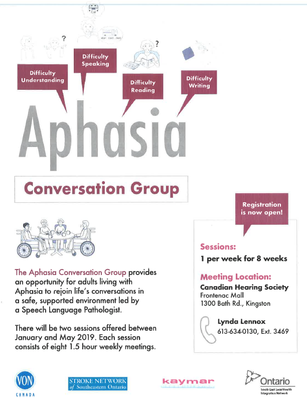 Aphasia Conversation Group BrainInjuryHelp ca